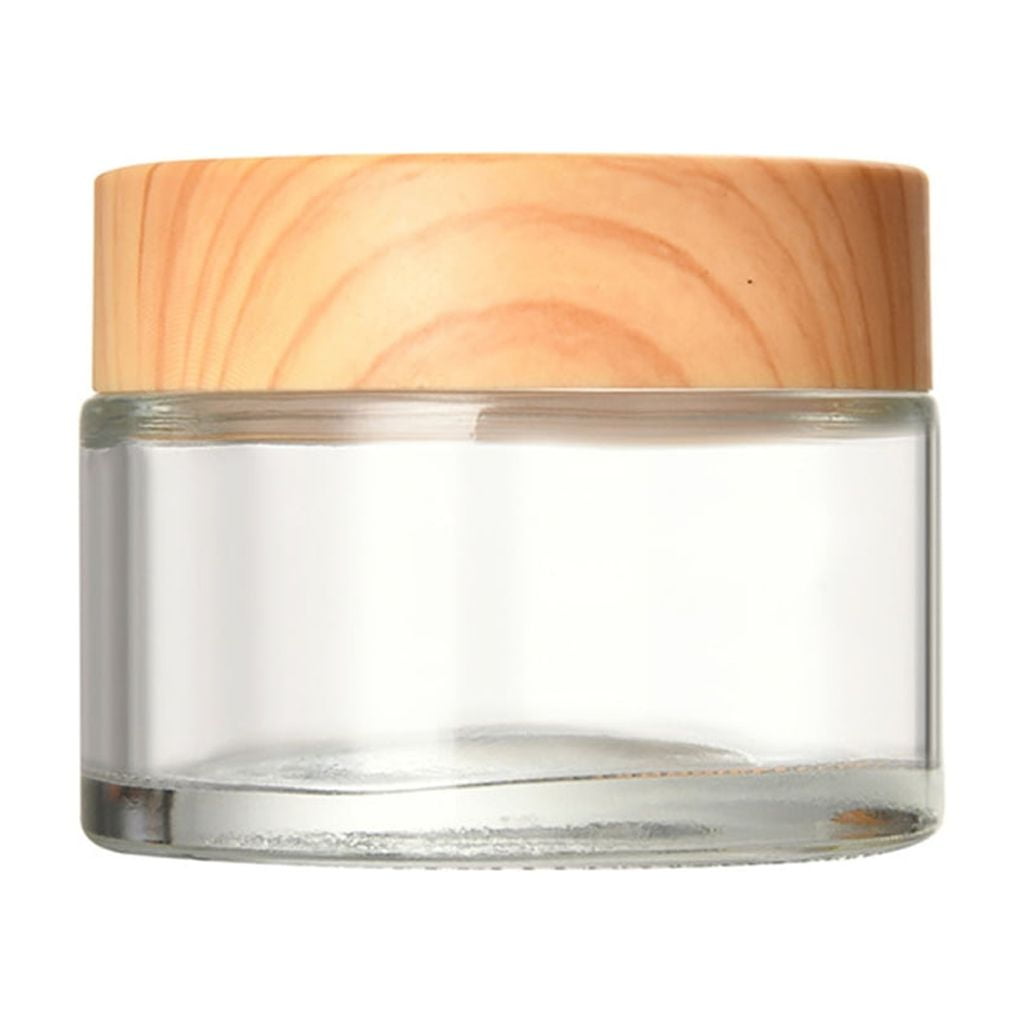 Huhudde 1PC Glass Cosmetic Container Empty Sample Jars with Leak Proof ...