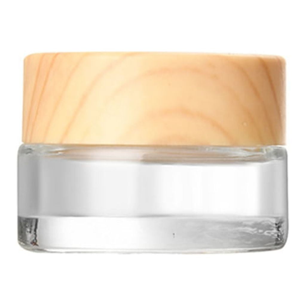 Huhudde 1PC Glass Cosmetic Container Empty Sample Jars with Leak Proof ...