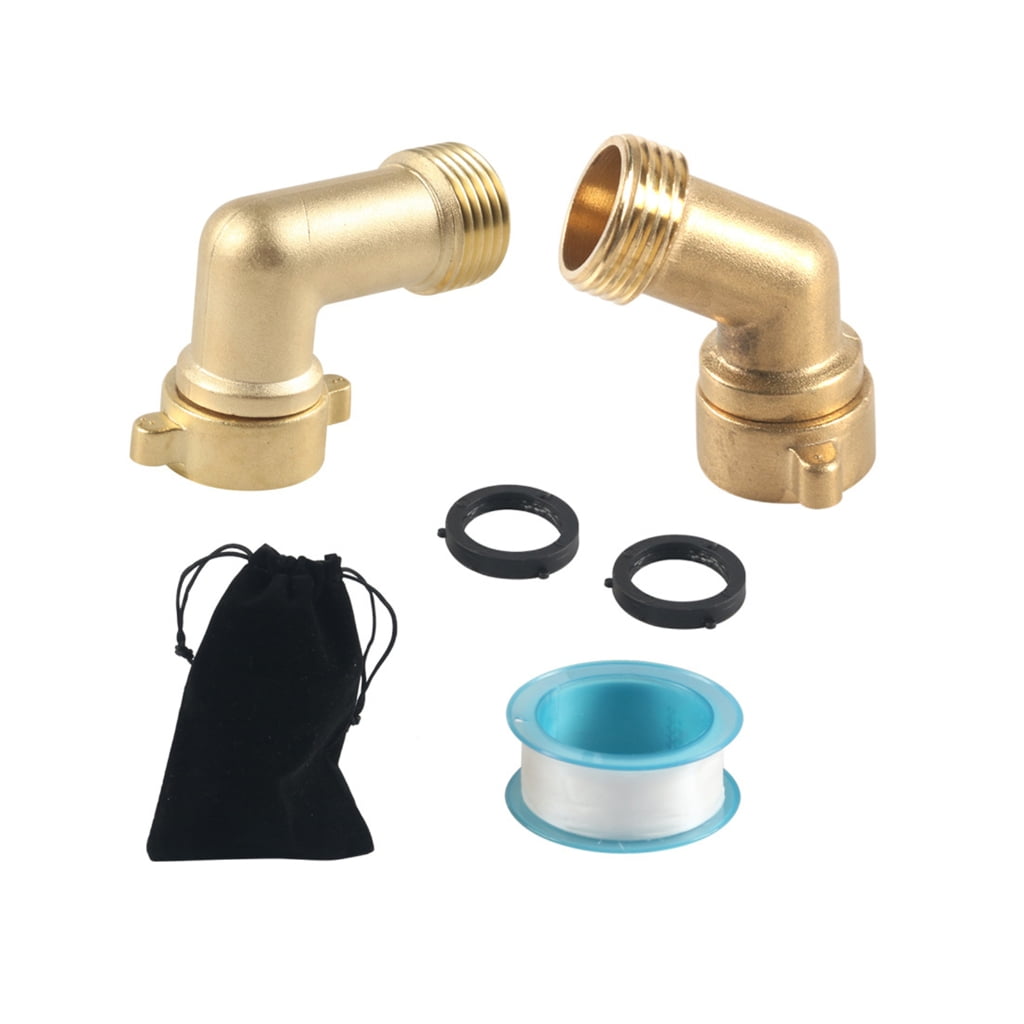 Huhudde 3/4" 45/90°Brass Elbow Hoses Adapter Pipe Garden Watering ...