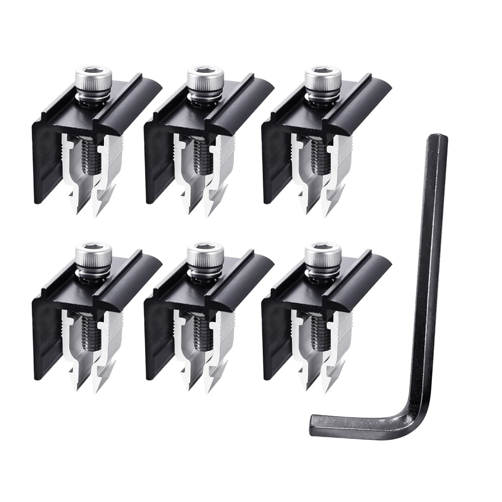Huhudde 6Pcs Solar Panel Holder End Clamp End Clamp for Mounting Solar ...