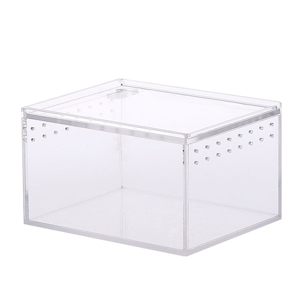 Huhudde Acrylic Reptile Cage Breeding Box Terrarium Clear Feeding ...