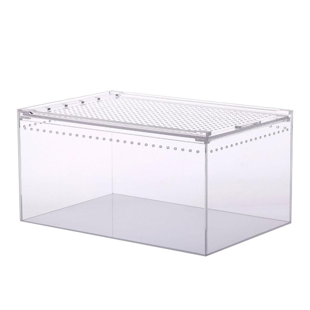 Huhudde Acrylic Reptile Cage Breeding Box Terrarium Clear Feeding ...