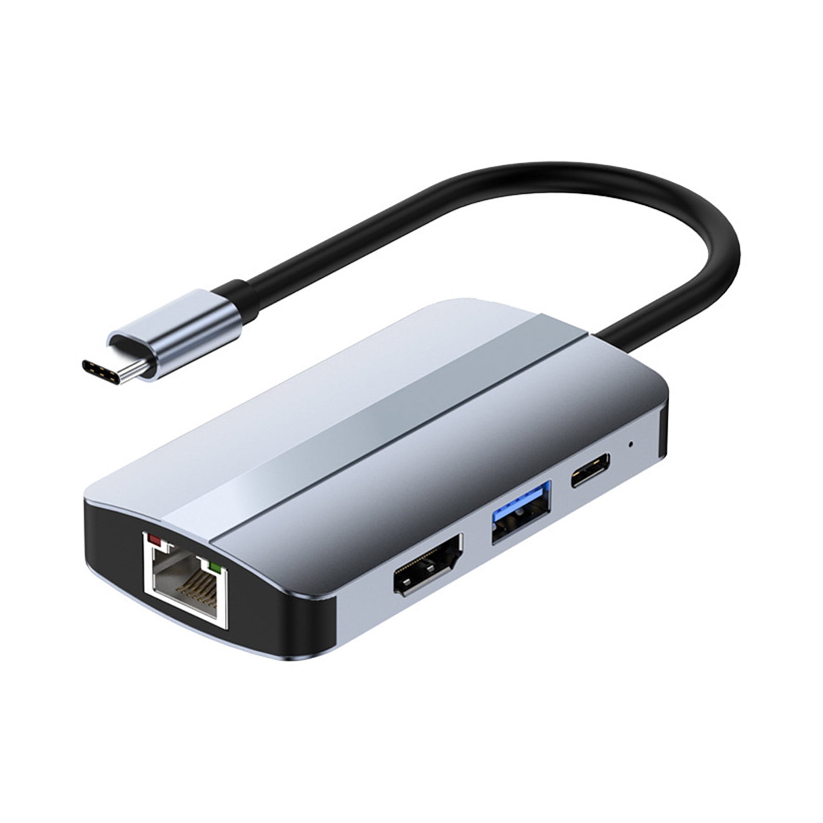 Huhudde Aluminum Alloy Type C Hub Rj45 Lan Docking Station USB3.0 5Gbps ...