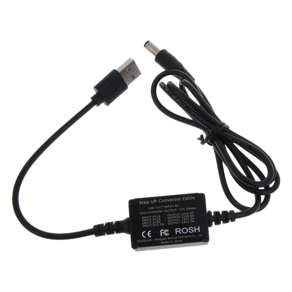 Huhudde DC5V to 12V USB Power Charging Cord Boost Line Step Up Cable ...