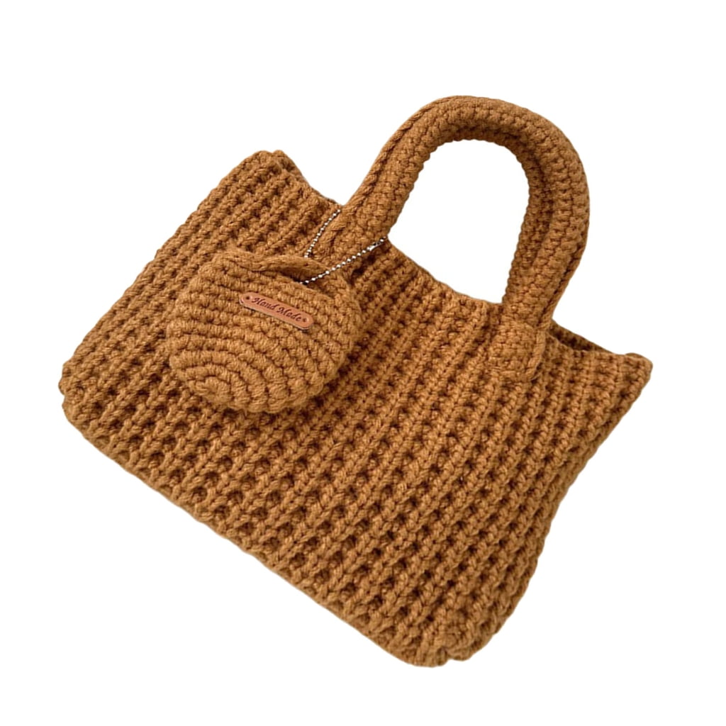 Huhudde Elegant Hand Knitted Bag Practical Crochet Bag Casual Top ...