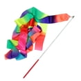 Huhudde Gymnastic Ribbon Sparkling Dance Ribbon Twirling Batons Long ...
