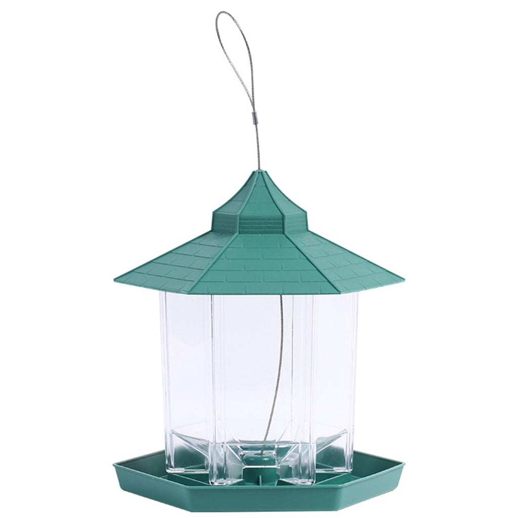 Huhudde Hanging Plastic Gazebo Bird Feeder Peanut Nut Feeding Seed ...