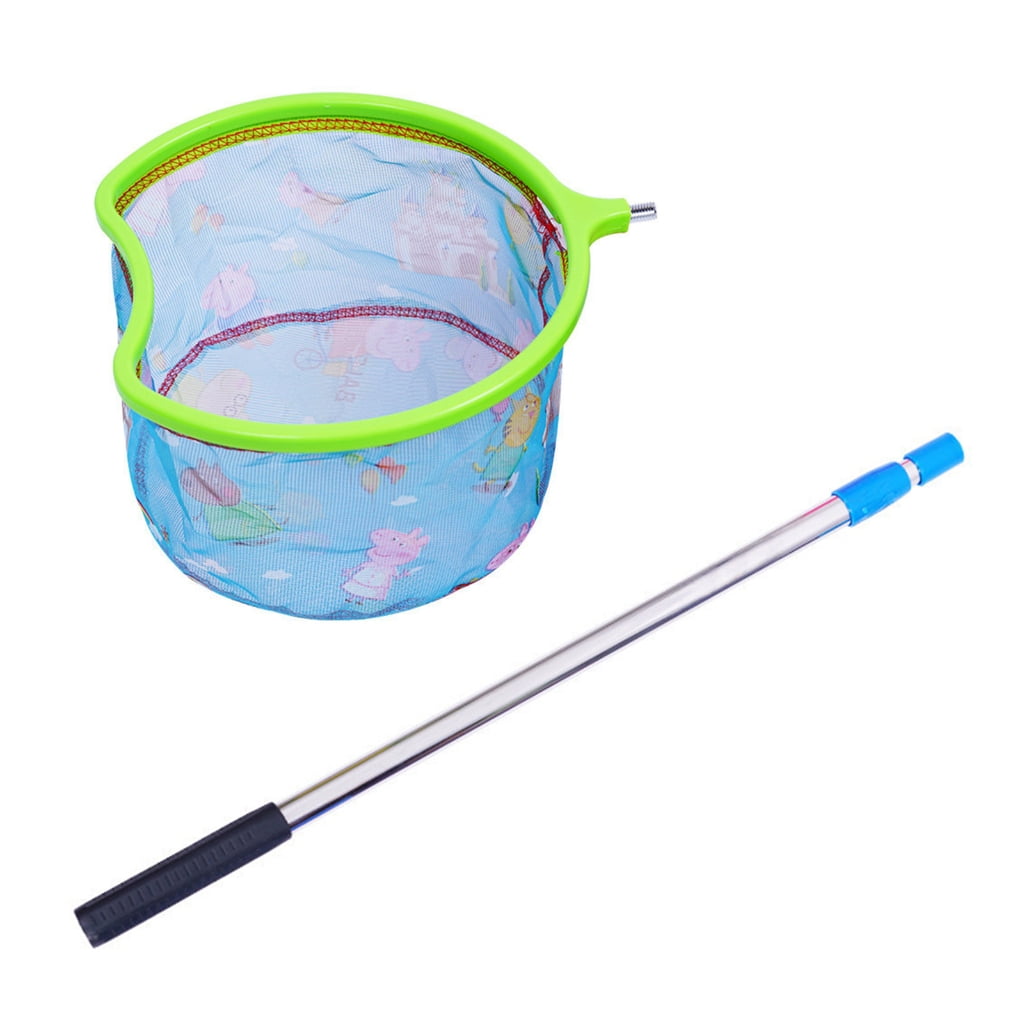 Huhudde Kids Fishing Net Telescopic Stainless Handle Fish Landing Net ...