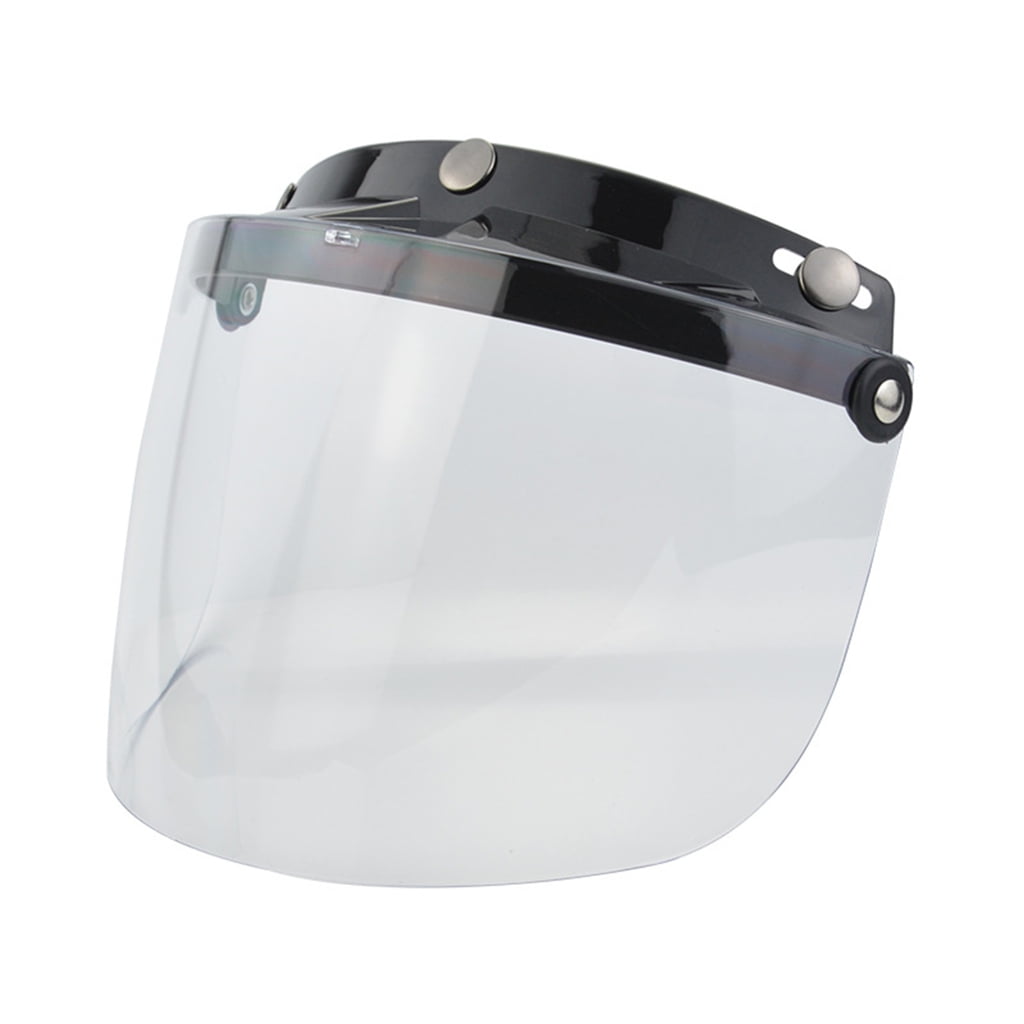 Huhudde Motorcycle Helmets Visor 3-Snap Design Flip Up Down Open Face ...