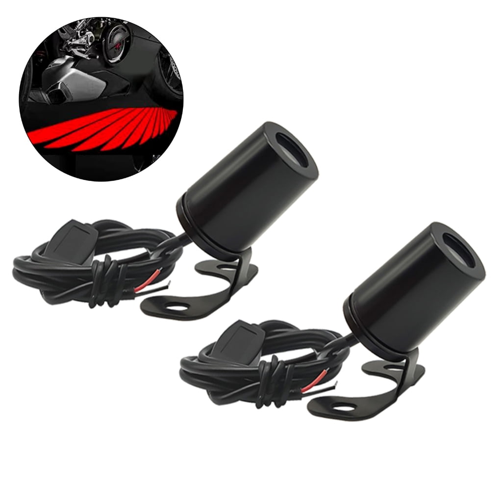 Huhudde Motorcycle Projector Angels Wing LED Lamps Modified Motorbike ...