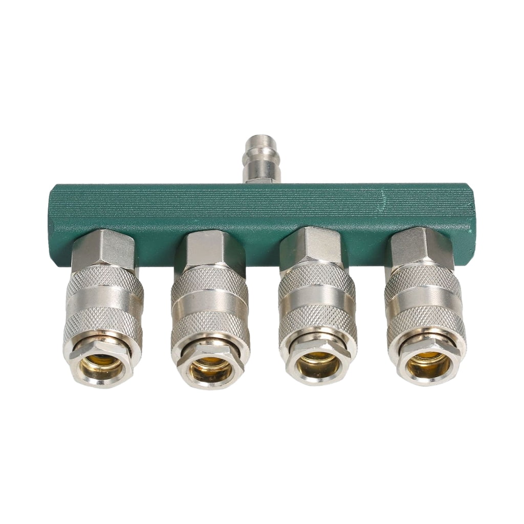 Huhudde Porable 4-Way Air Hose Splitter T-Type 5 Port Quick Connect ...