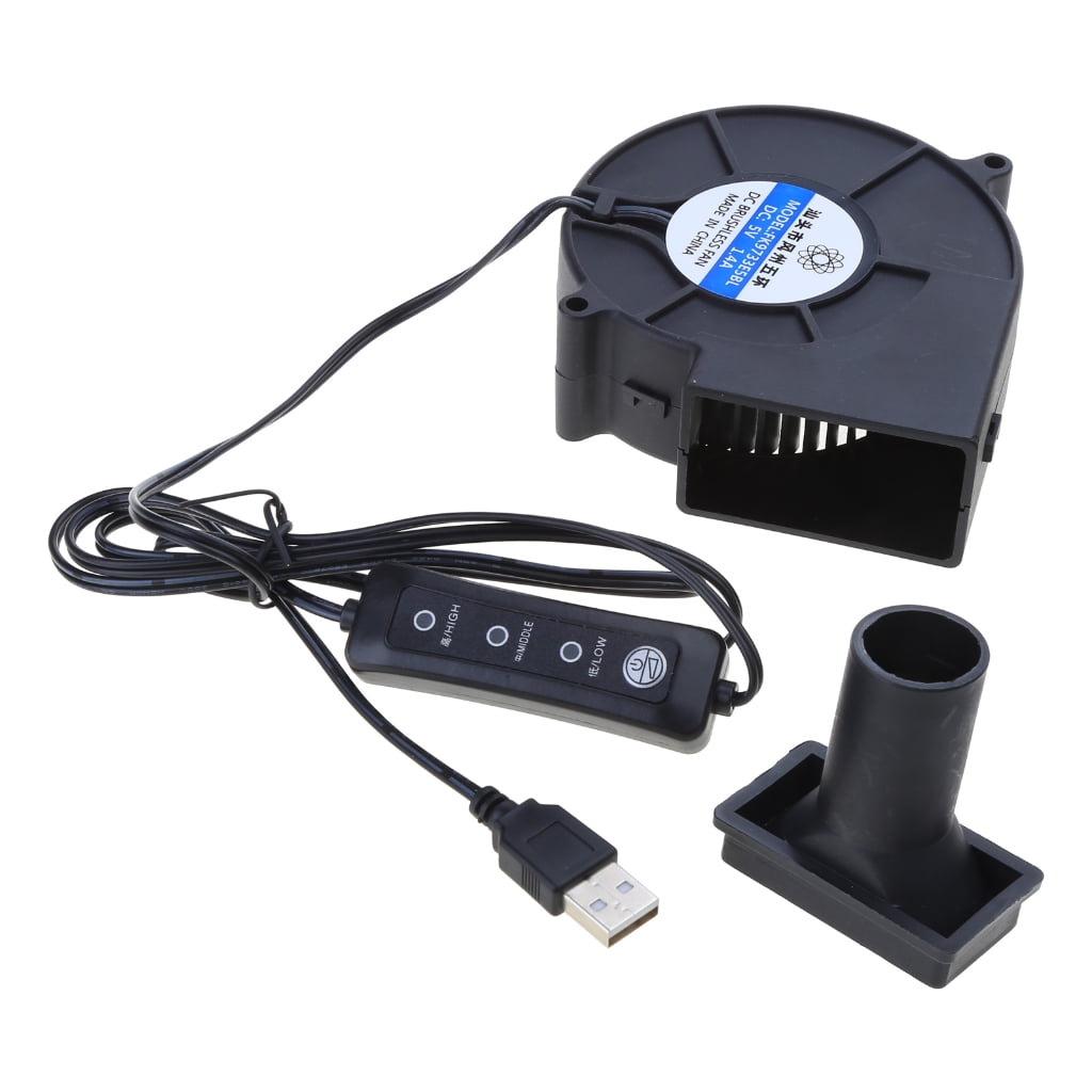 Huhudde Portable BBQ Fan Air Blower Adjustable Speed 5V USB Powered ...