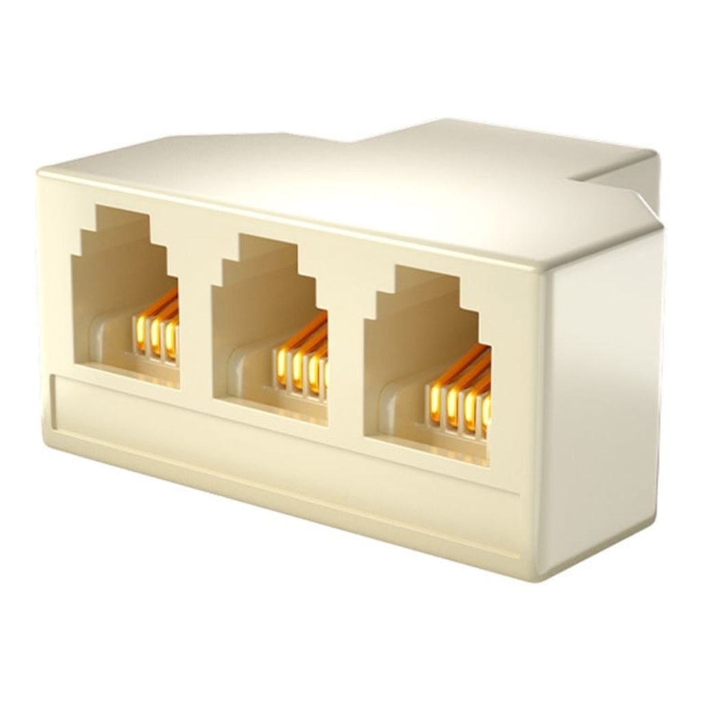 Huhudde Portable Phone Jack Splitter Triple Outlet Adapter Convenient ...