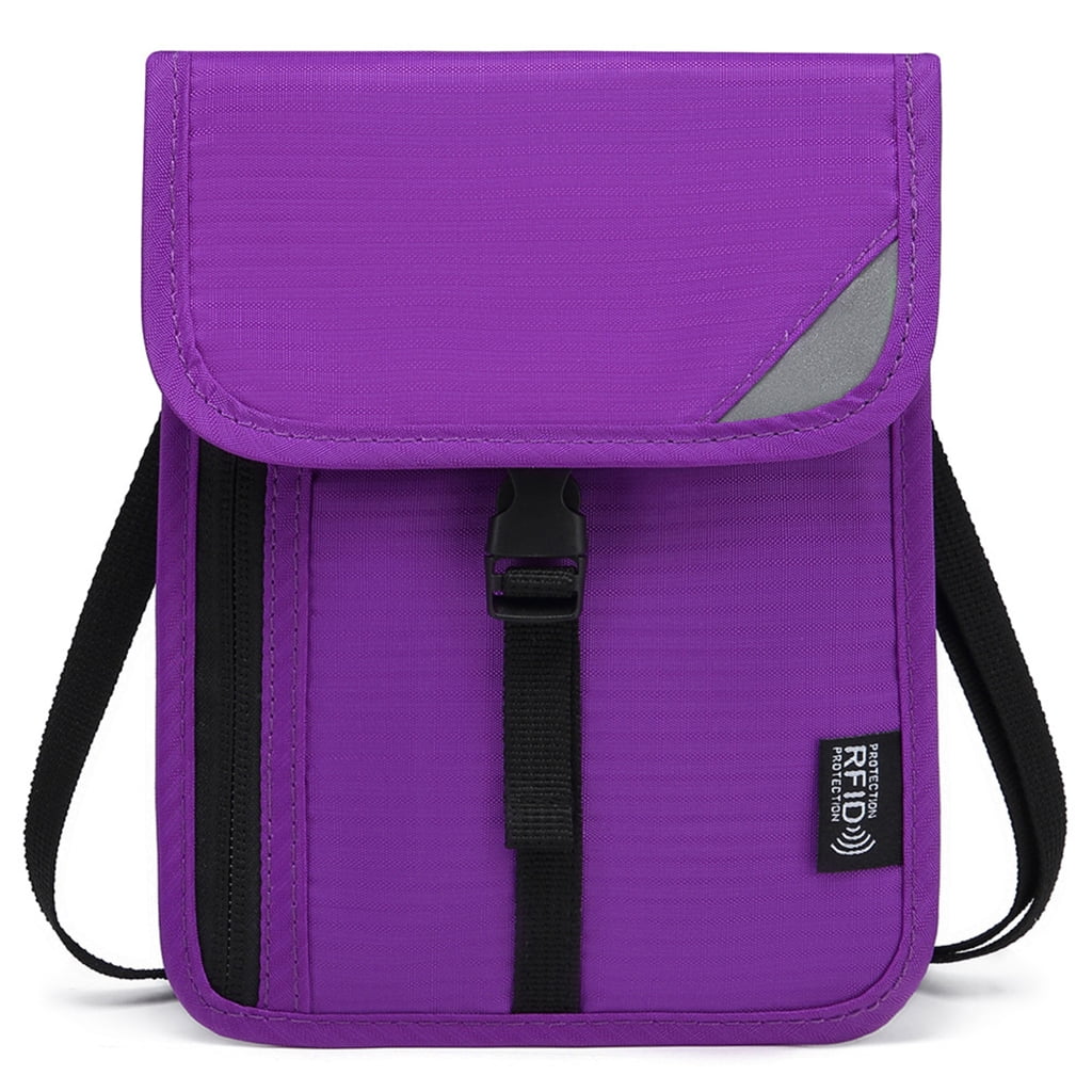 Huhudde RFIDS Neck Wallet Travel Pouches Passports Holder with ...