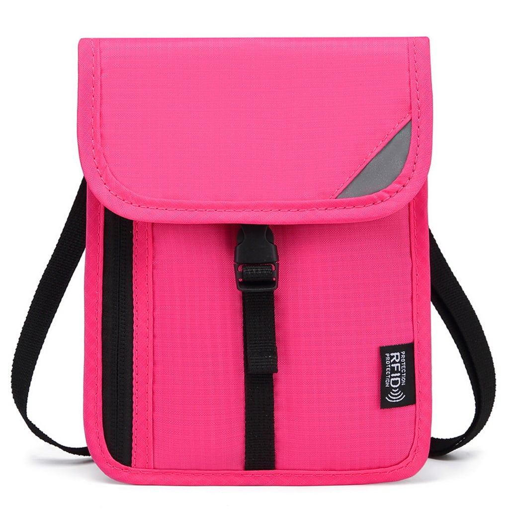 Huhudde RFIDS Neck Wallet Travel Pouches Passports Holder with ...