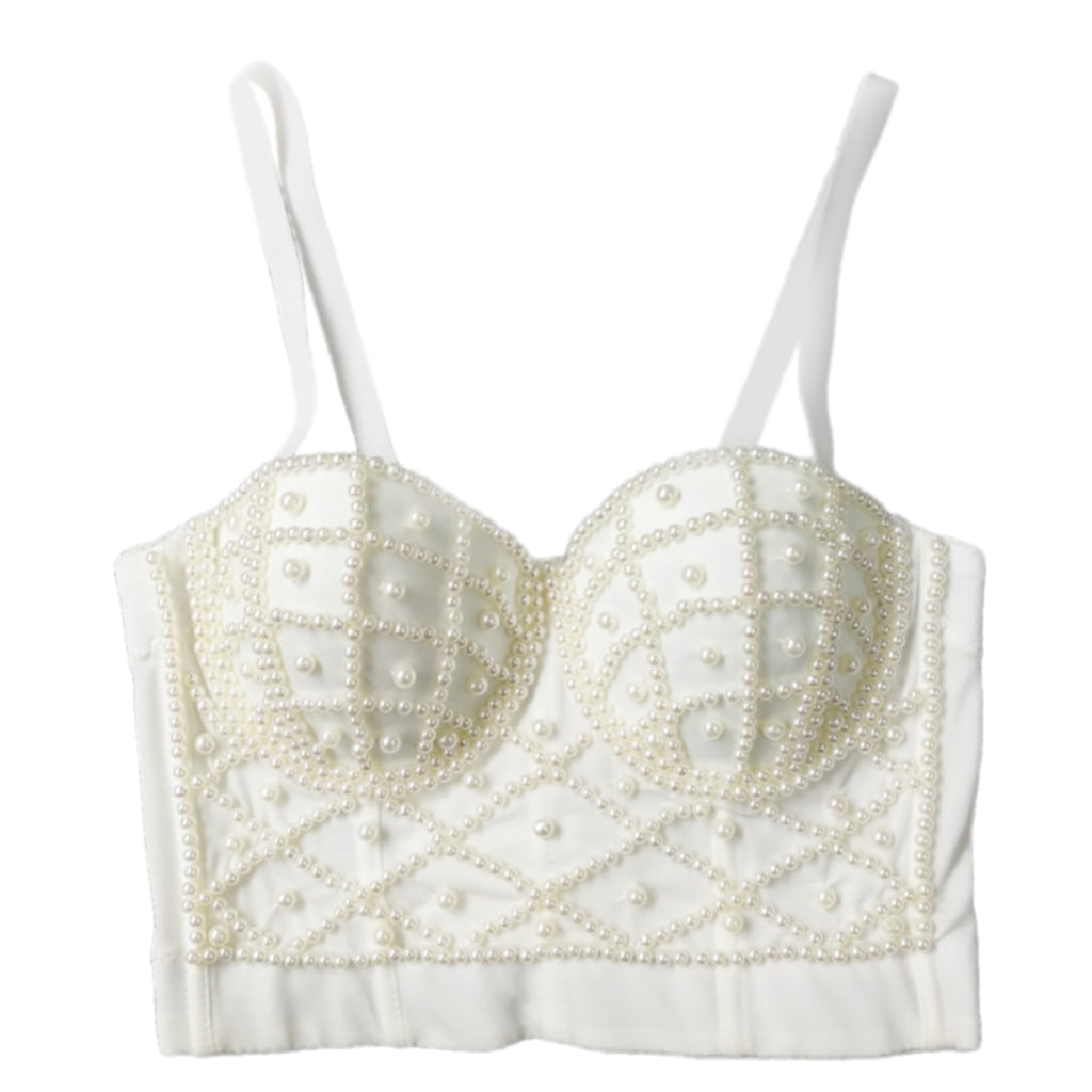 Huhudde Trendy Pearls Decorated Cami Top With Fishbone Structure ...