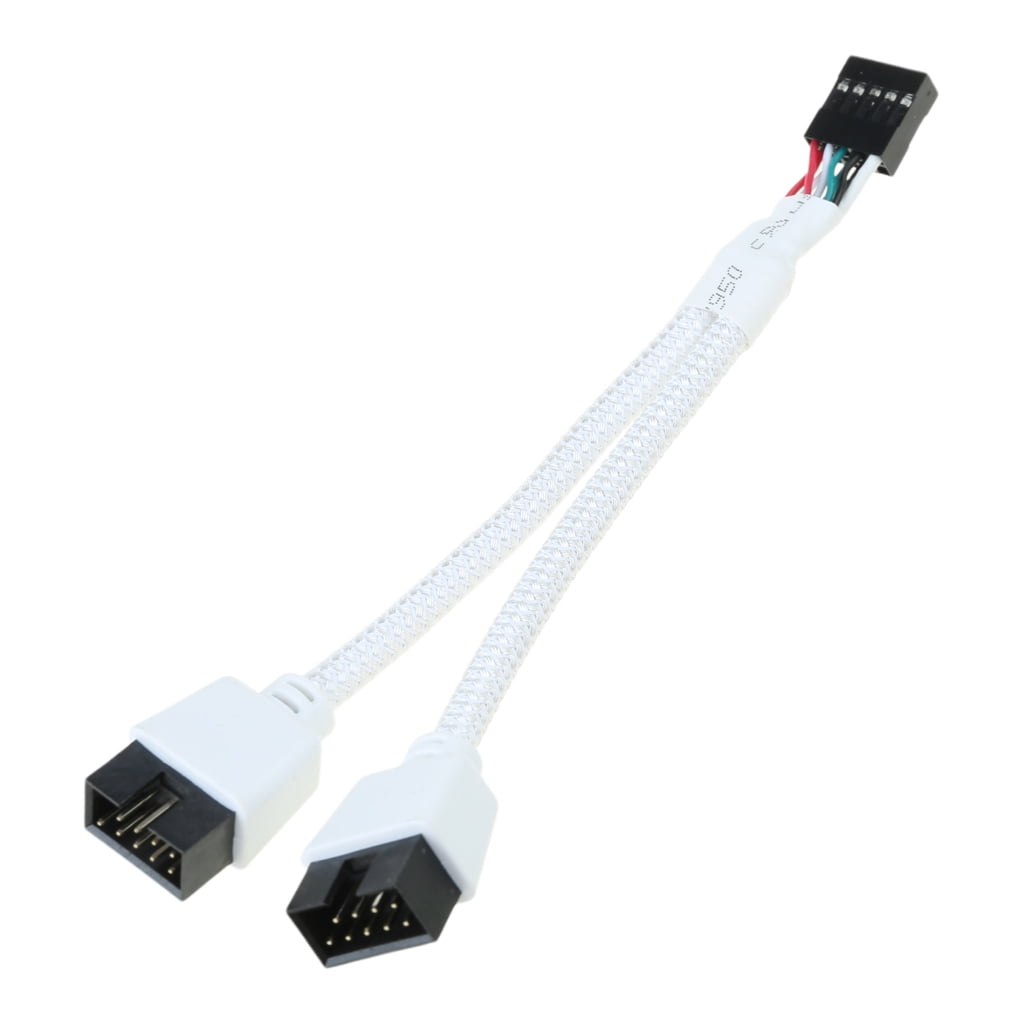 Huhudde USB 9Pin Splitter Shielded USB 2.0 9Pins to Two 9 Pin Splitter ...