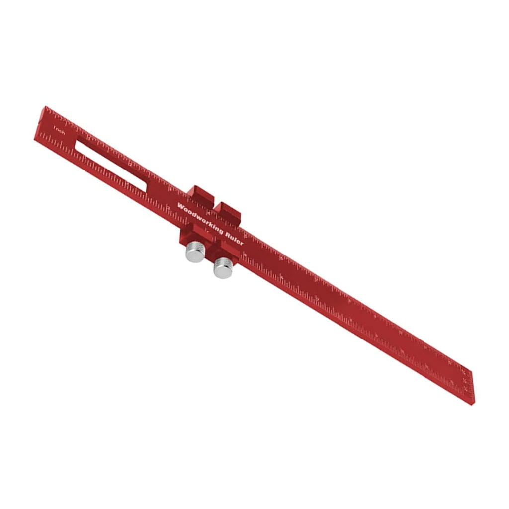 Huhudde Woodworking Precision Pocket Ruler，6/8/12 Inch Metal Slide Stop ...