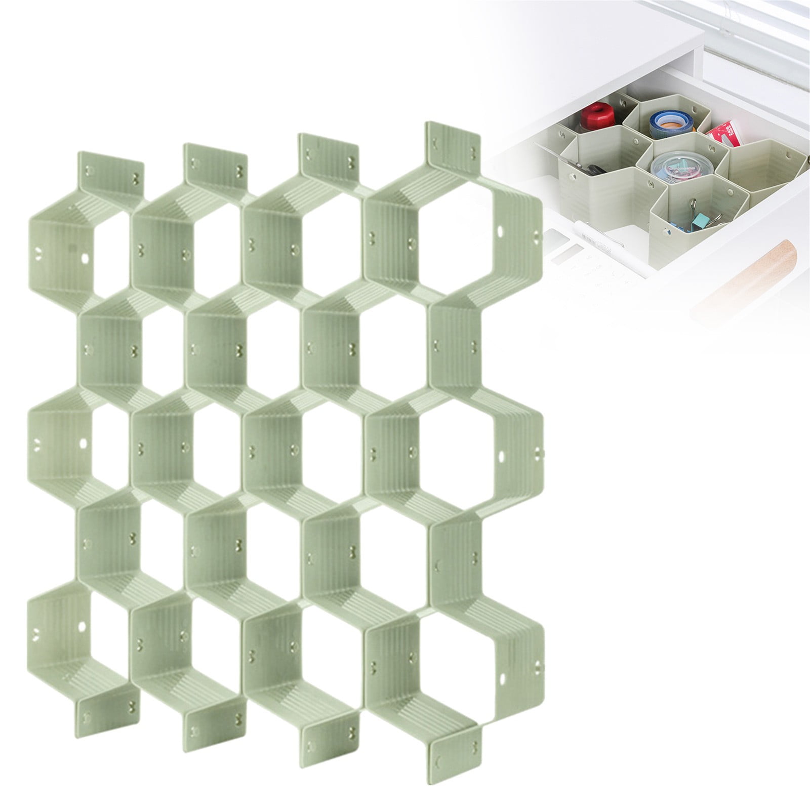Huhuzaio Laundry Basket Honeycombs Drawer Organizer Adjustable ...