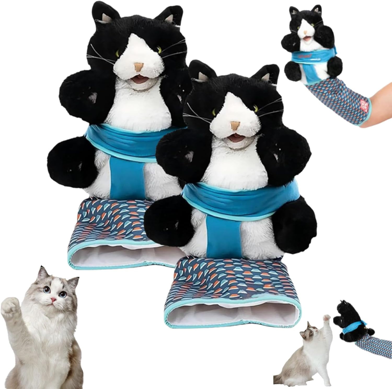 Hui boli Cats Puppet Wrestler,Cat Wrestling Toy Puppet, Interactive ...