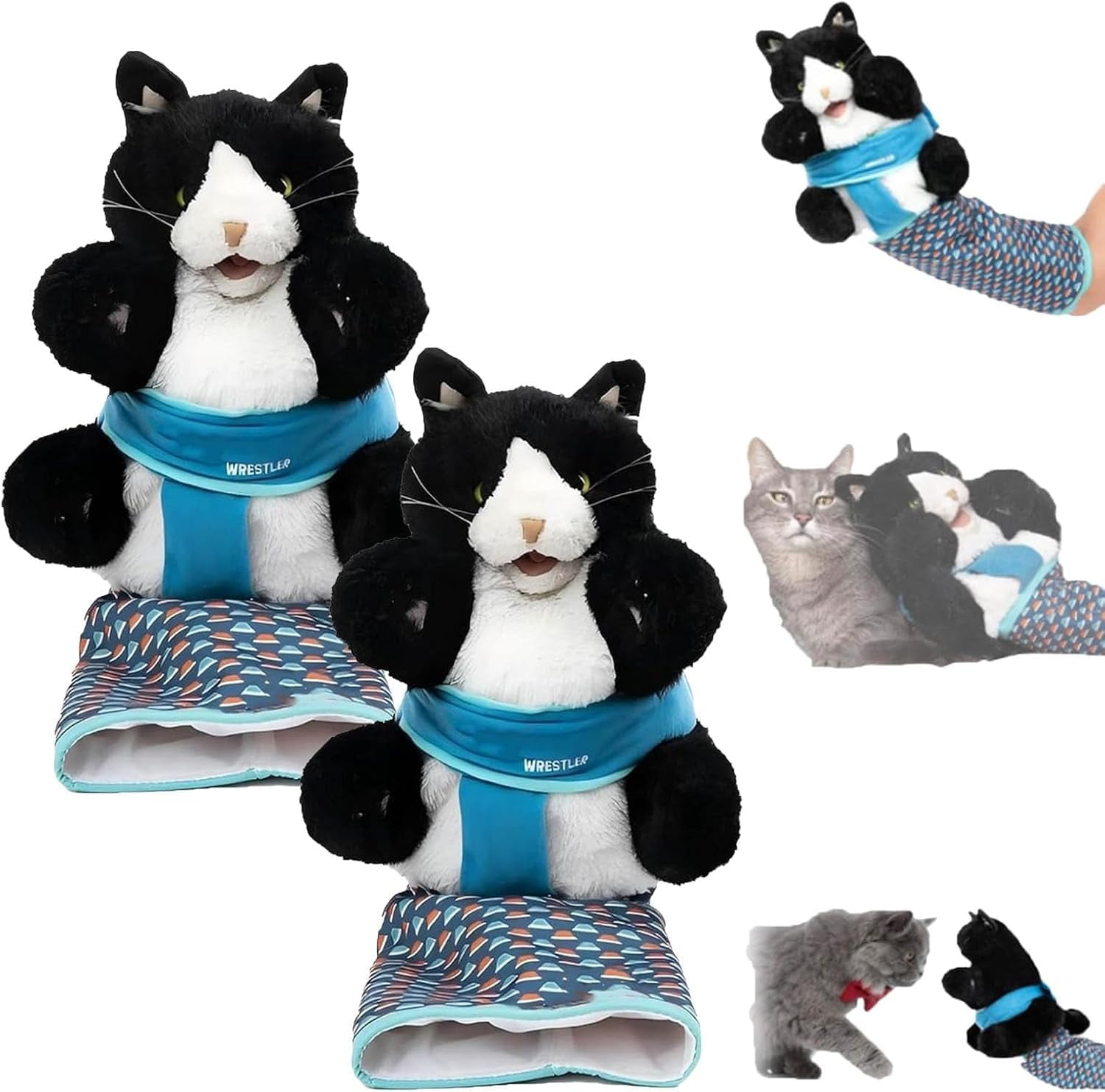 Hui boli Cats Puppet Wrestler, Wrestler Puppet for Cats, Cat Hand ...