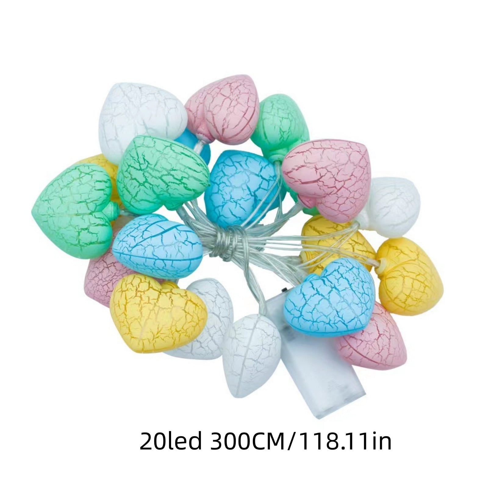 HuiXinOu 10 Ft LED Cracked Heart String Lights, Colorful Romantic Room ...