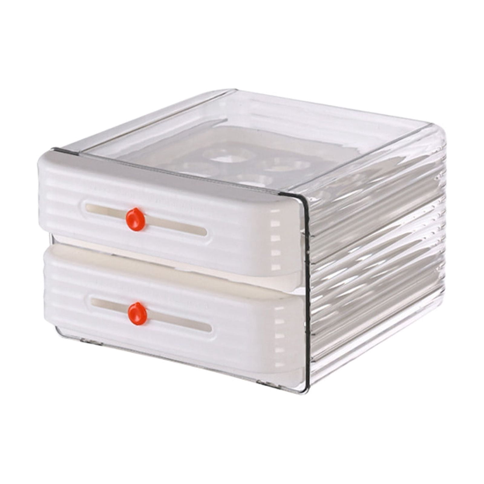 HuiXinOu 2-Layer Egg Storage Container, Food Grade Refrigerator Freezer ...