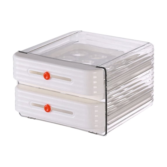 HuiXinOu 2-Layer Egg Storage Container, Food Grade Refrigerator Freezer ...