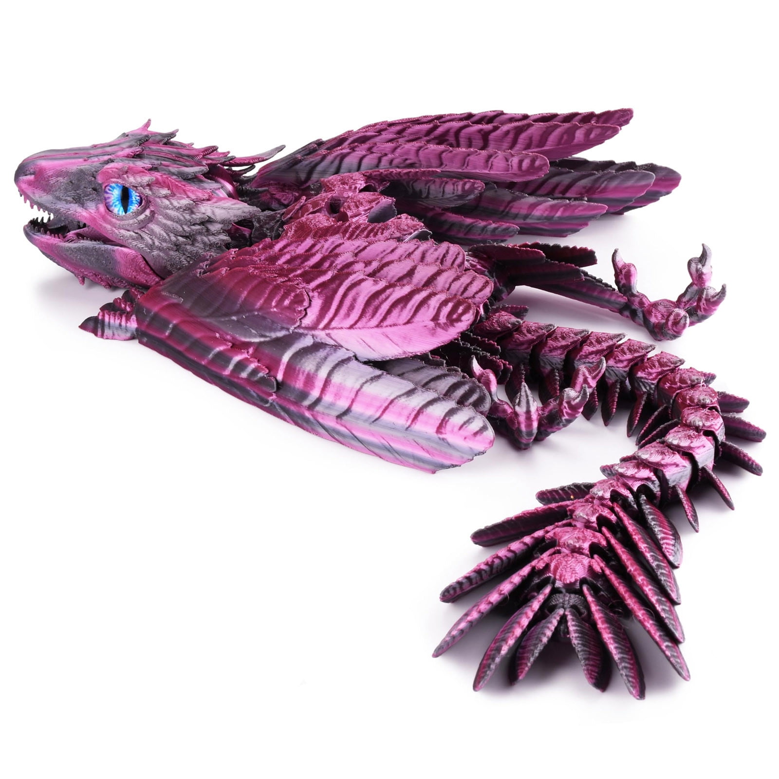 HuiXinOu 3D Printed Articulated Dragon Set Crystal Dragon Ornament ...