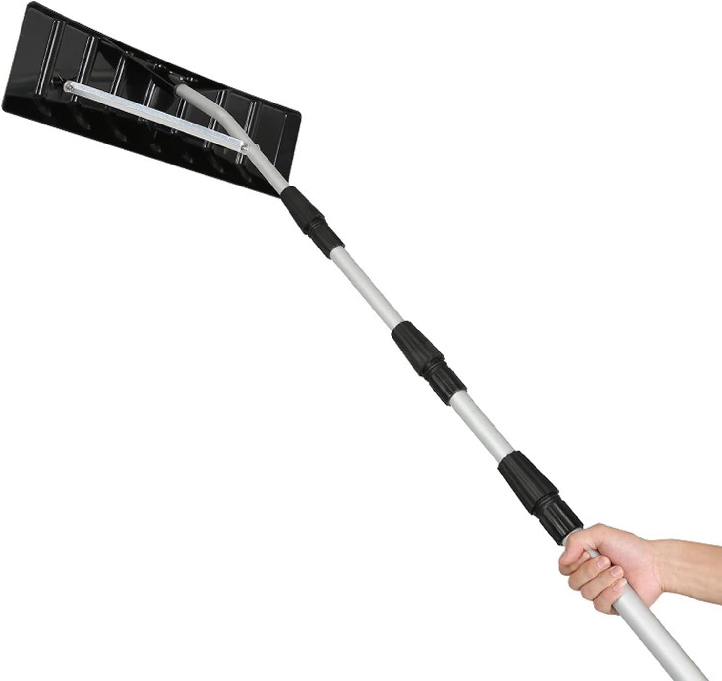 HuiXinOu Adjustable Snow Roof Rake, 6.2 to 21ft Lightweight Aluminum ...