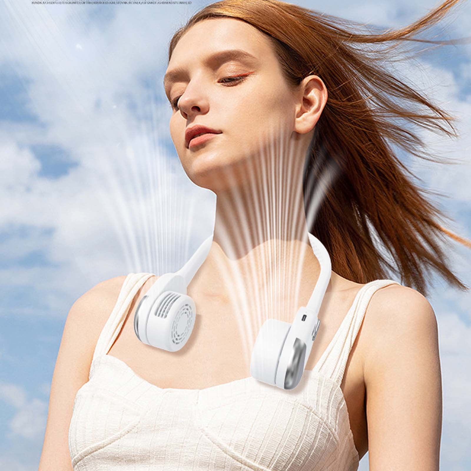 HuiXinOu Bladeless Portable Neck Fan Rechargeable, Leafless Hanging ...