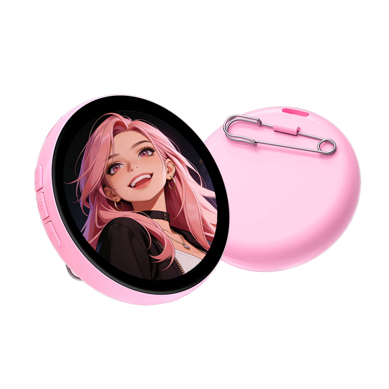 HuiXinOu Custom Digital Badge E-Pin, 2 Inch IPS Screen Electronic Video ...