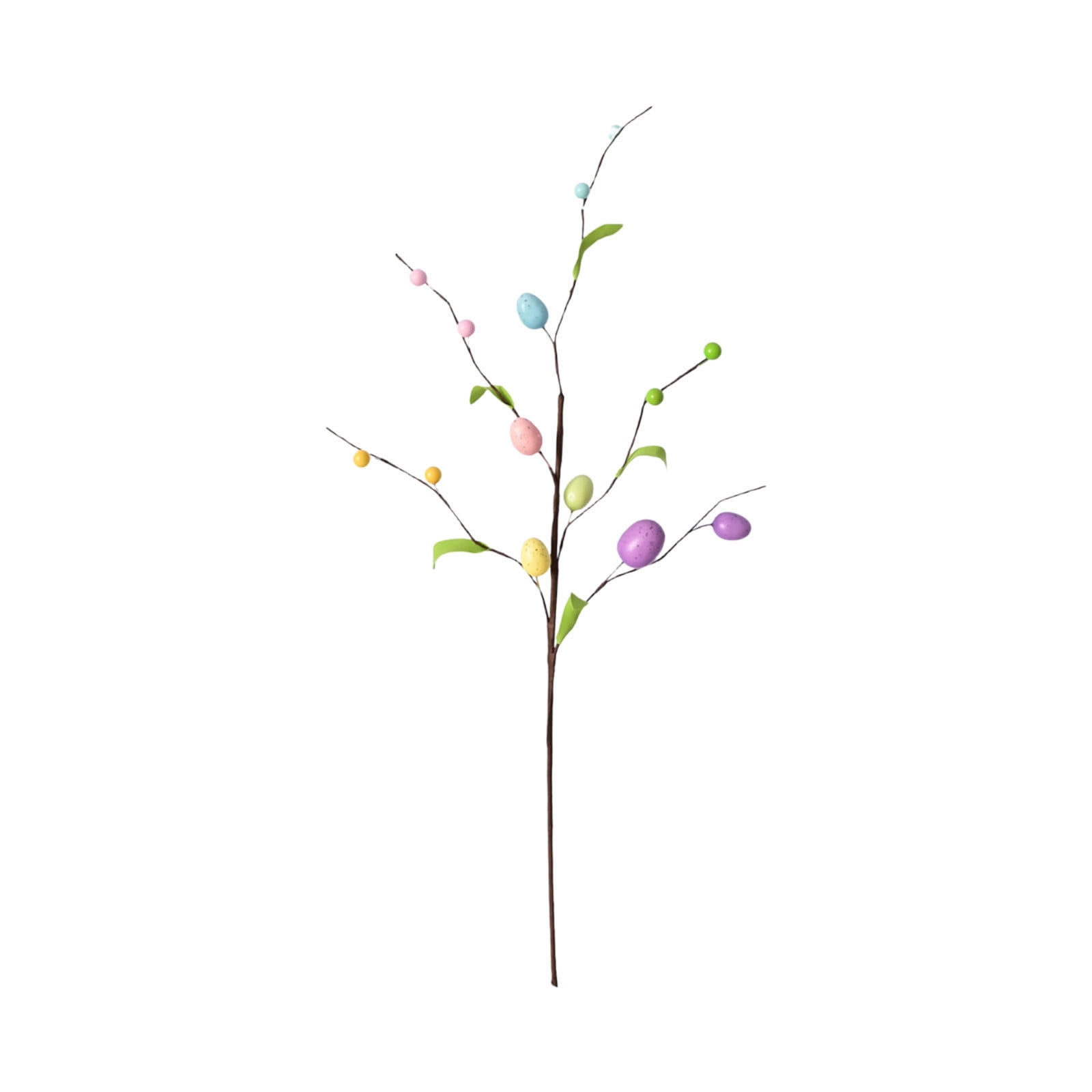 HuiXinOu Easter Berry Stems, Foam Artificial Colored Eggs & Berry ...