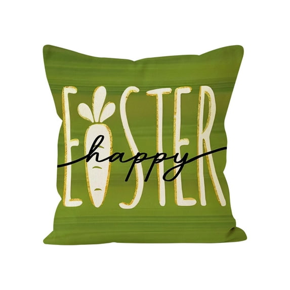 HuiXinOu Easter Bunny Carrot Throw Pillow Cover Living Room Bedroom ...