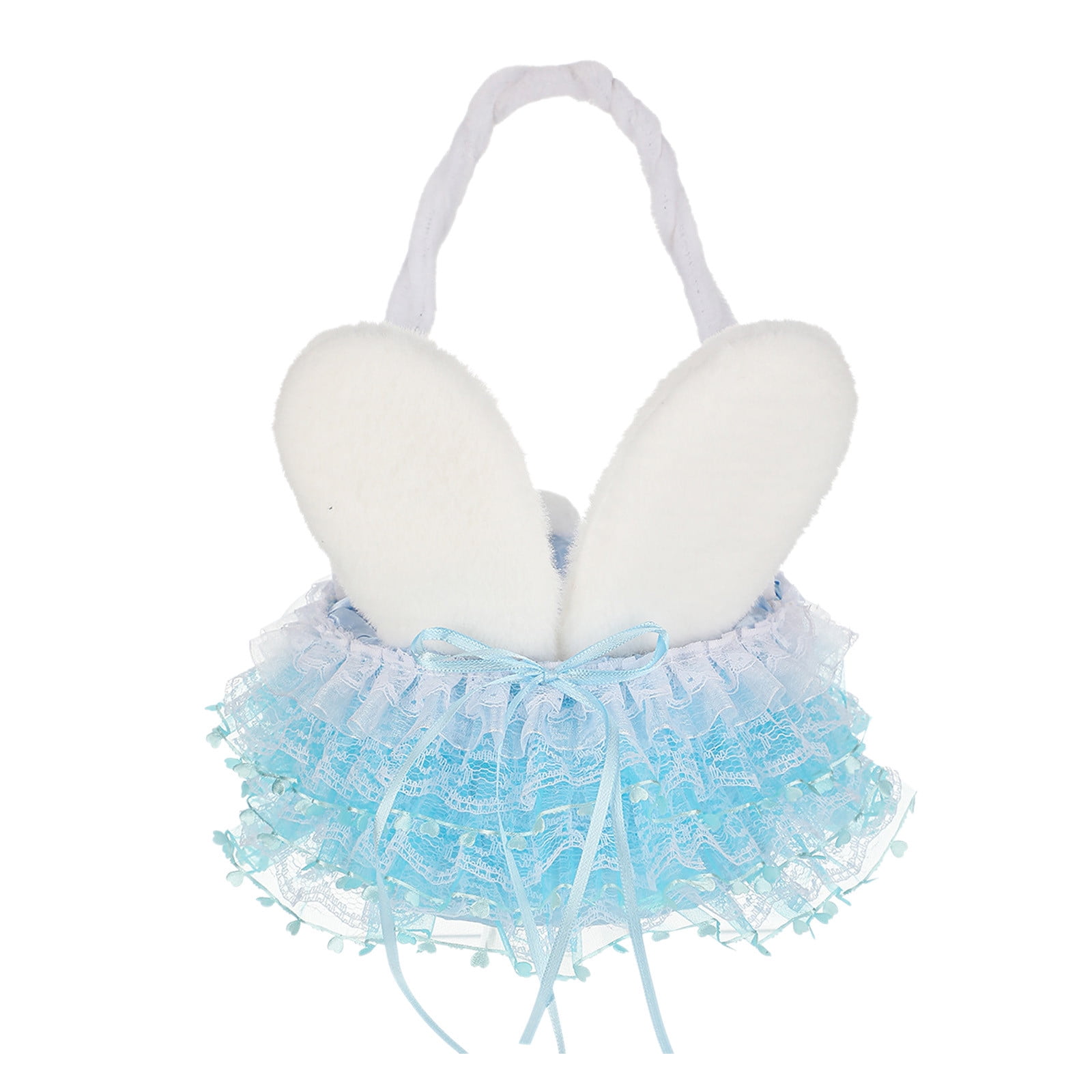HuiXinOu Easter Flower Basket, Girl's Cute Lace Velvet Basket with ...