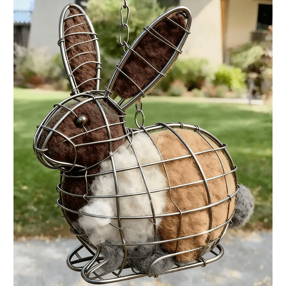 HuiXinOu Heart Shaped Bird Nest Outdoor Hanging Ornament - Rustic ...