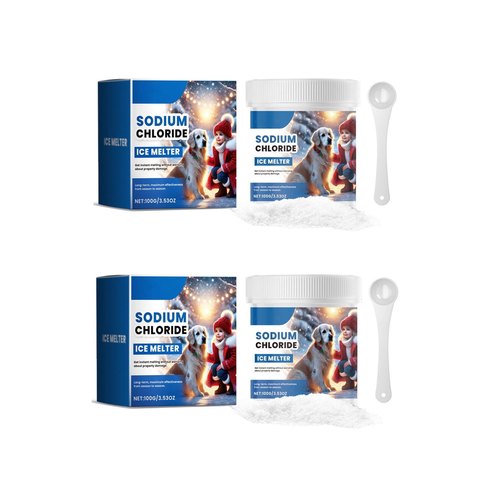 HuiXinOu Pet Friendly Ice Melt, Deicing Salt for Snow & Ice Removal ...