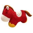 HuiXinOu Red Irregular Shaped Soft Plush Horse Pillow, 2026 Fire Year ...