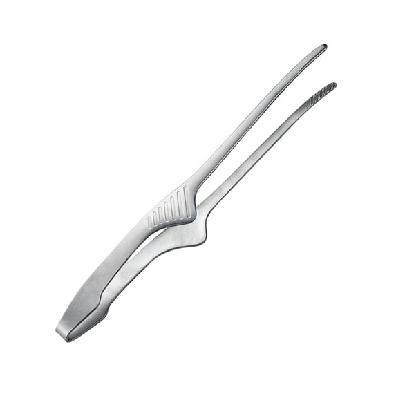 HuiXinOu Stainless Steel BBQ Tongs, 10 Inch Food Turning Pliers for ...