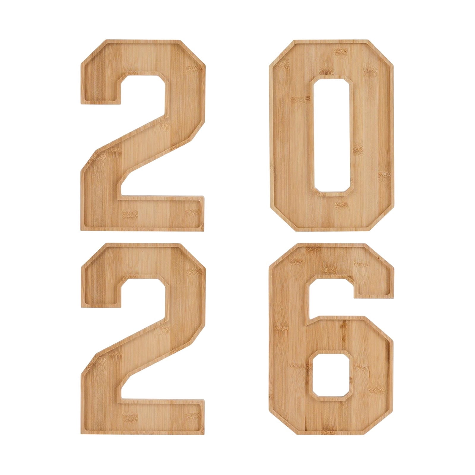 HuiXinOu Wooden Serving Tray with 2026 Design, Solid Wood Plate for ...