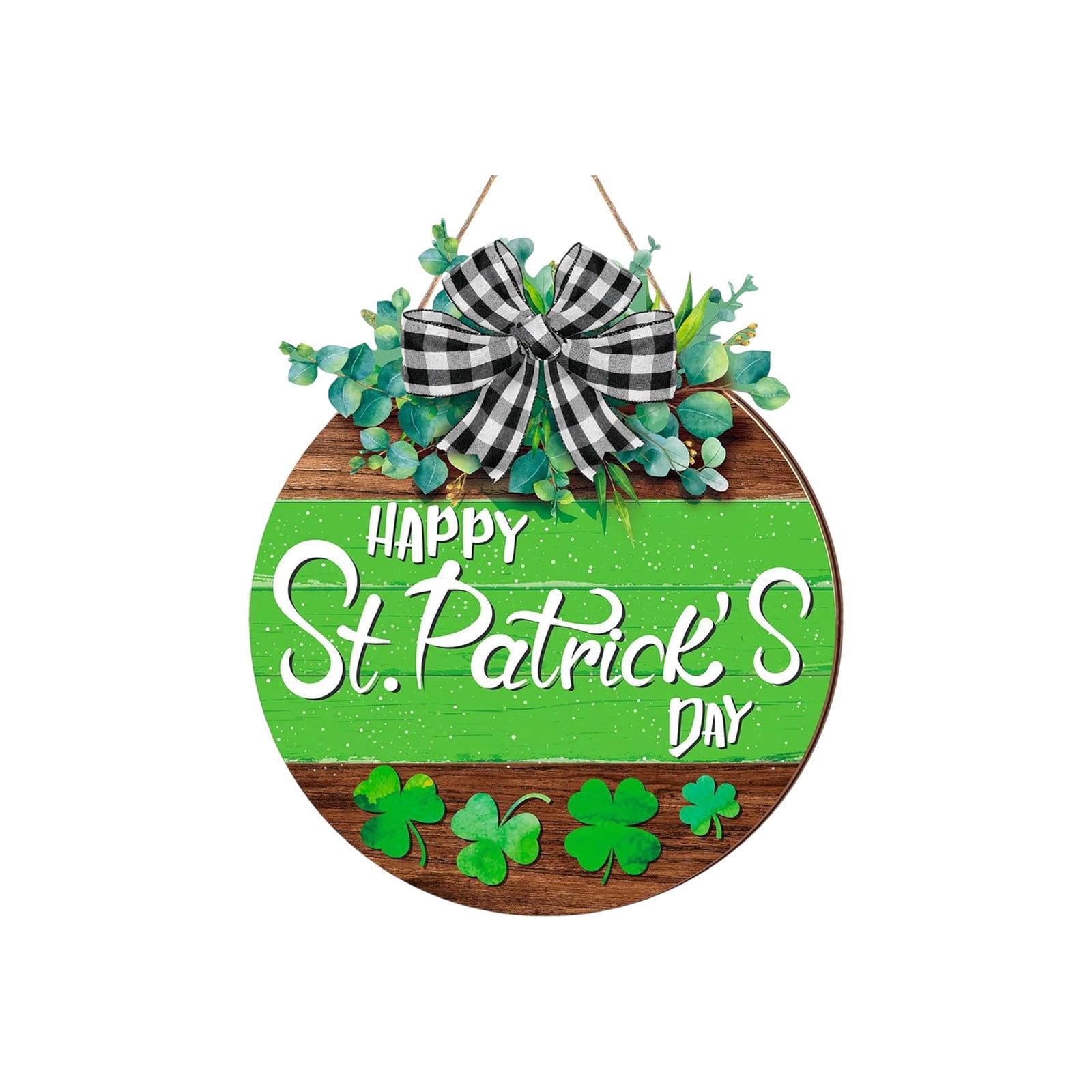 HuiXinOu Wooden Welcome Sign for Front Door, St. Patricks Day Fall ...