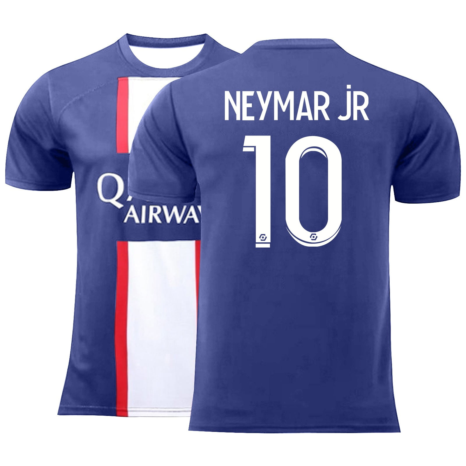 HuiXiongg 2223 French FC Home Game Soccer Jersey, #10 NEYMAR Soccer Jersey Top, Adult Short ...
