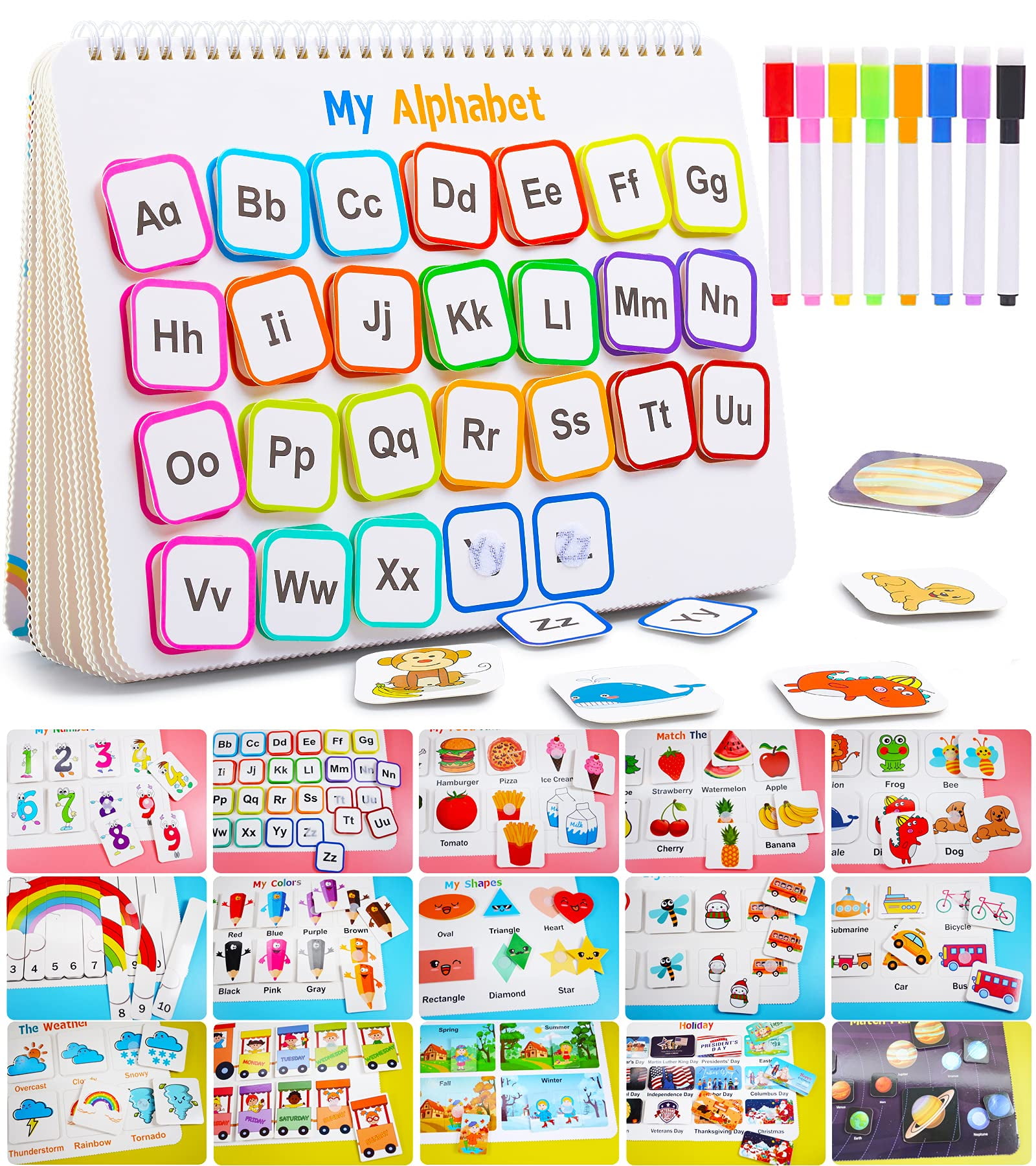 Huijing Montessori Preschool Learning MMF7 Activities Busy Book ...