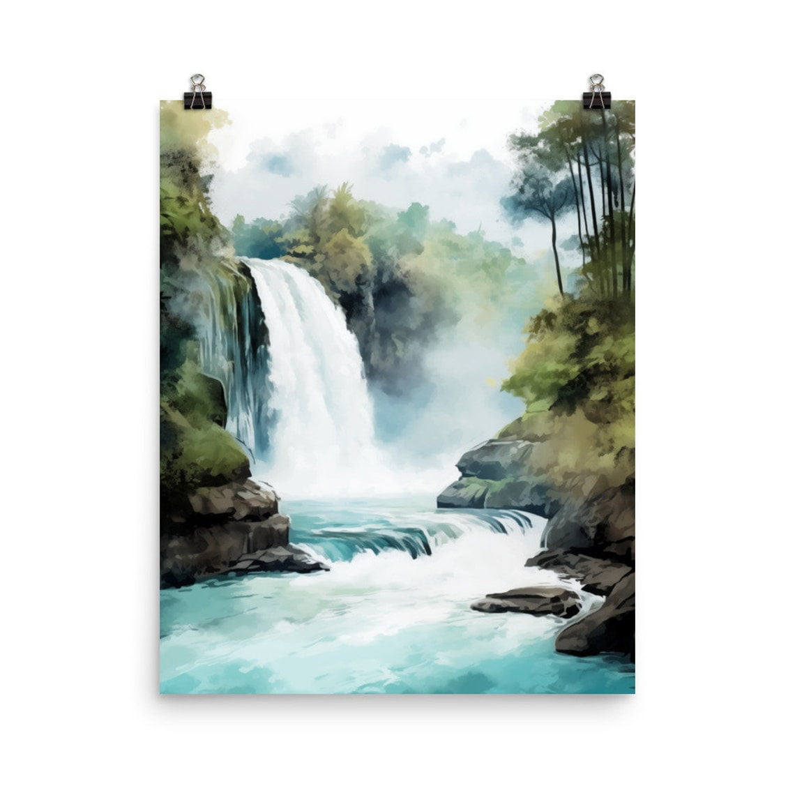 Huilo Huilo Waterfall Print, Chile Wall Art, South America Print ...