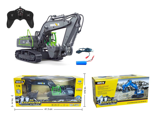 Huina 1558 rc excavator truck 1/18 2.4g 11channels remote radio control ...