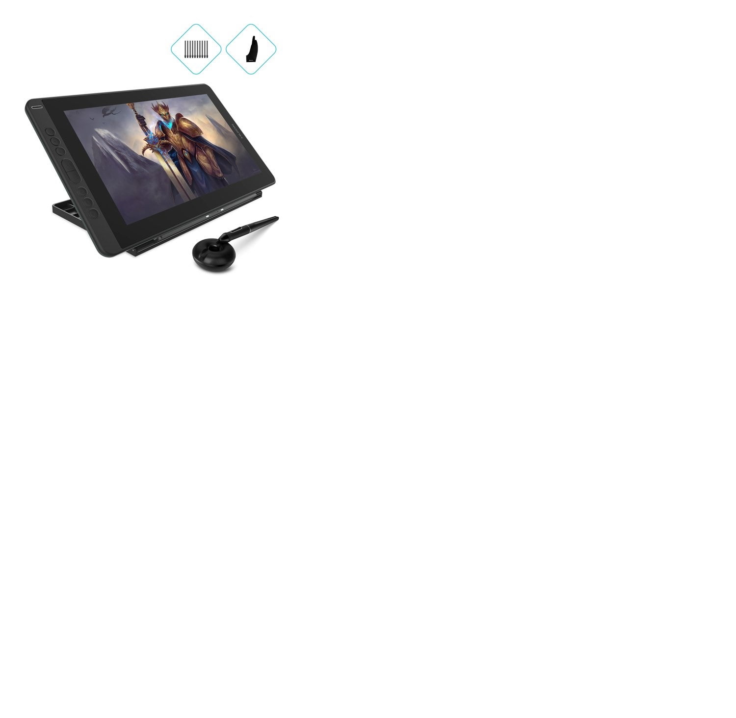 Pre-Owned Huion GS1331 Kamvas 13 Graphics Drawing Pen Tablet Display and Stand 13.3inch Black ...