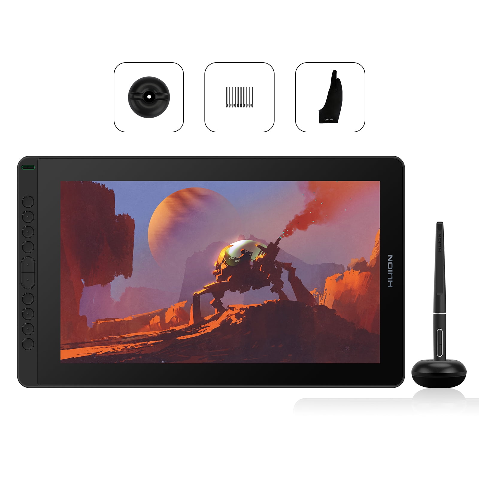 Huion Kamvas 16 (2021) Graphics Tablet, 15.6 inch, 120% sRGB, Full ...