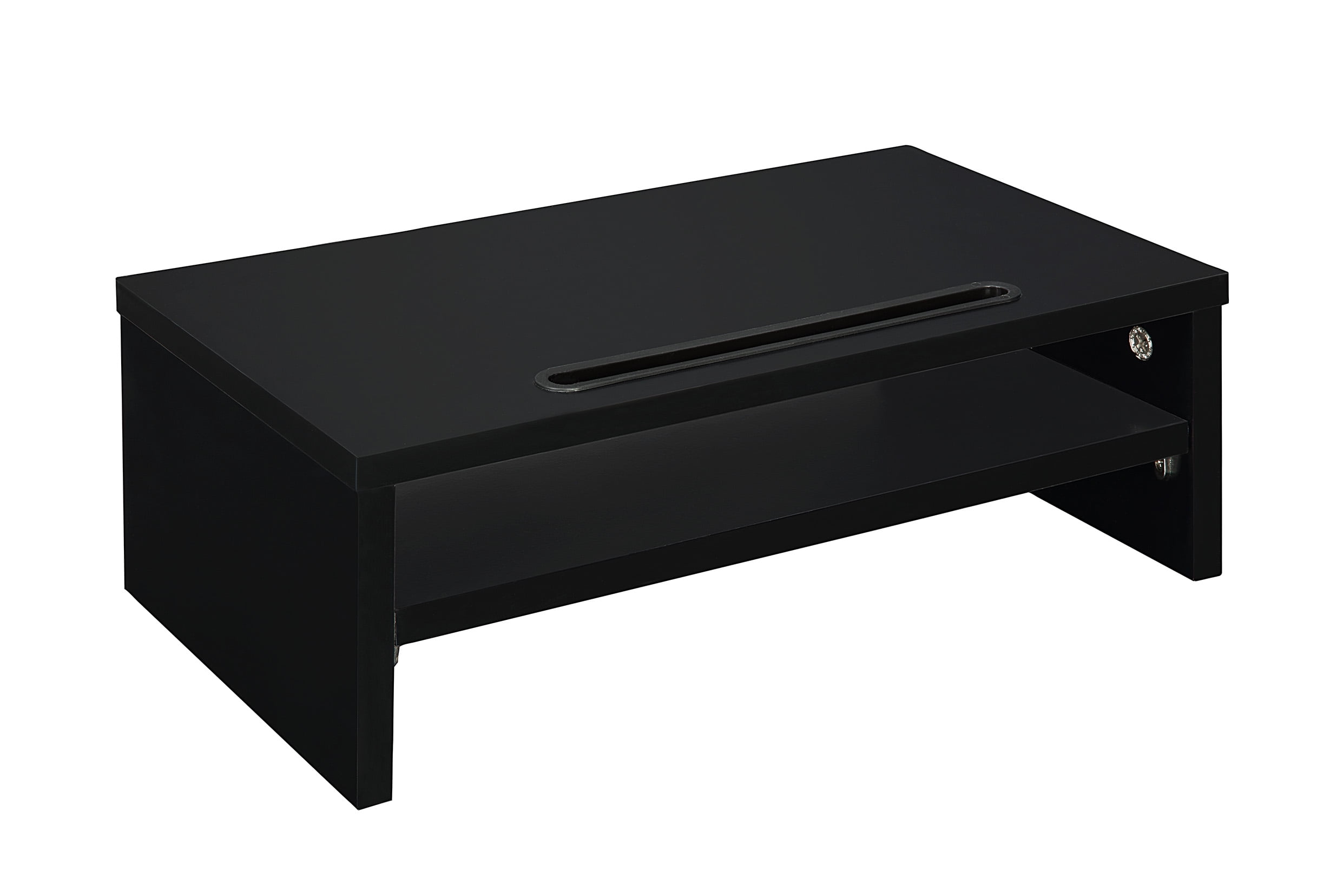 Huisenitre 2-Tier Monitor Stand Riser,Wooden Desktop Riser with Pad ...