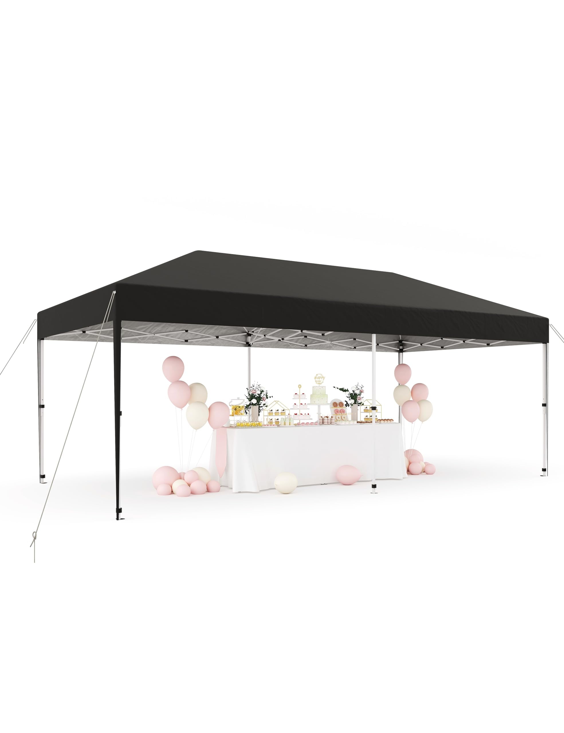 Huisuilinss 10x10FT /10x20 FT Instant Pop-Up Canopy Tent,Waterproof UV ...