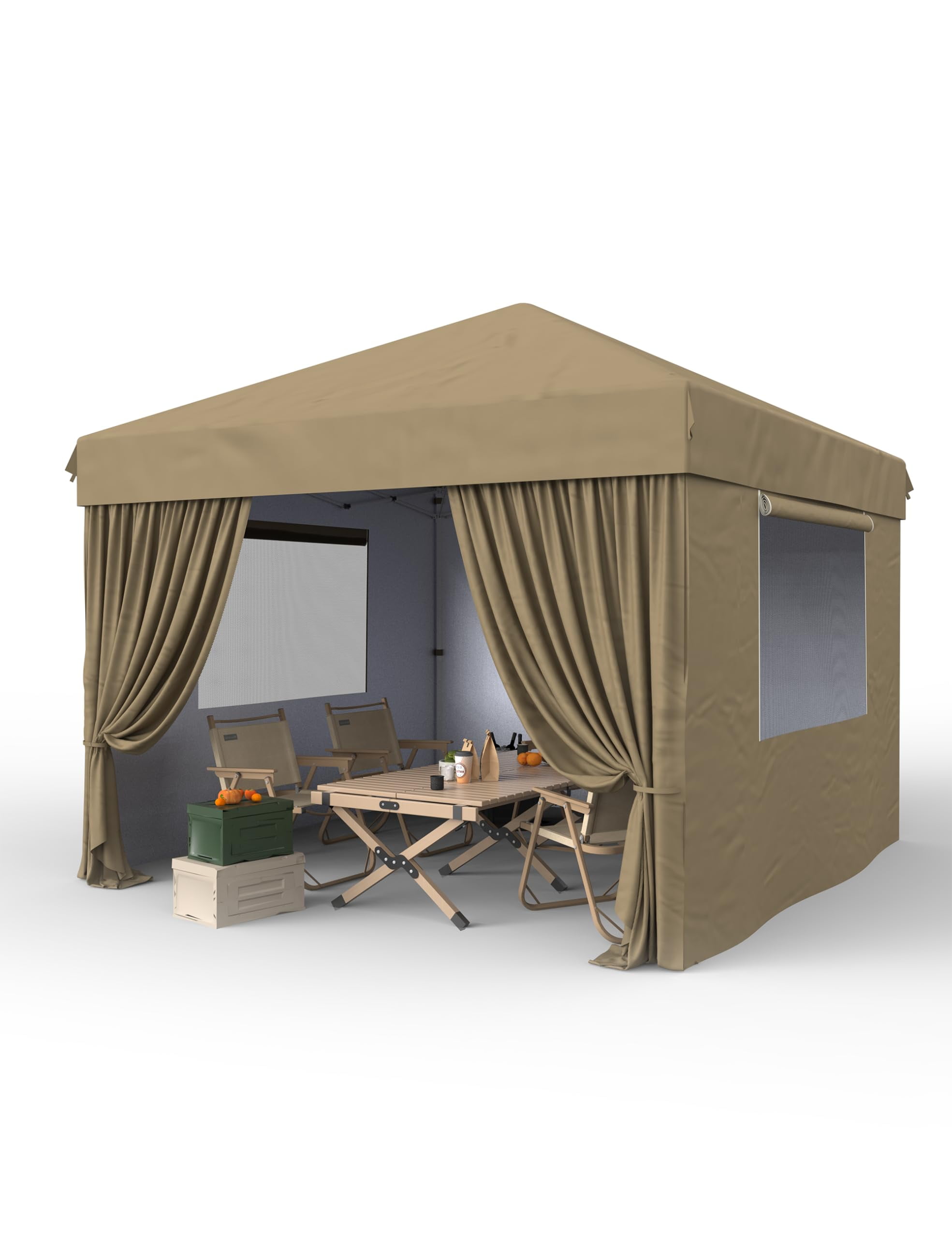 Huisuilinss 10x10ft Pop Up Canopy,1 Person Setup Pop Up Canopy Tent ...
